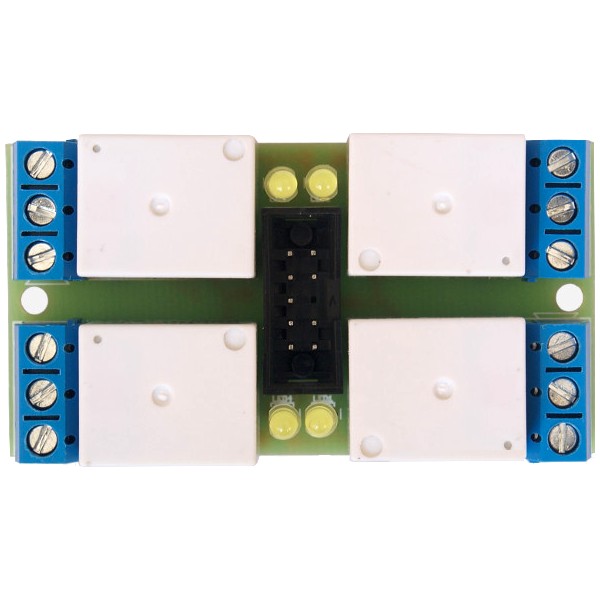 Aerial.net :: 4 x Relay board with DIN rail mount for Lan/GSMController